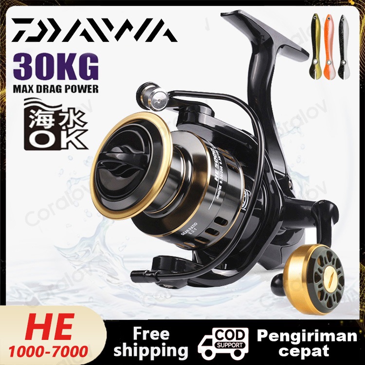 Jual 【Hadiah】DAIWA Coralov Reel Pancing HE1000 - 7000 Reel Pancing ...