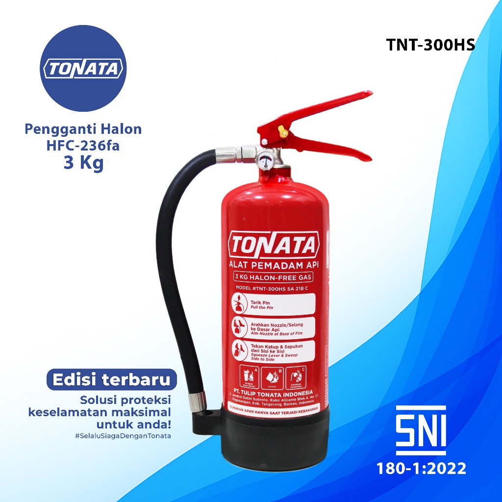 Jual Tonata APAR Clean Agent Eco Liquid Gas 3 Kg Set Komplit | Shopee ...