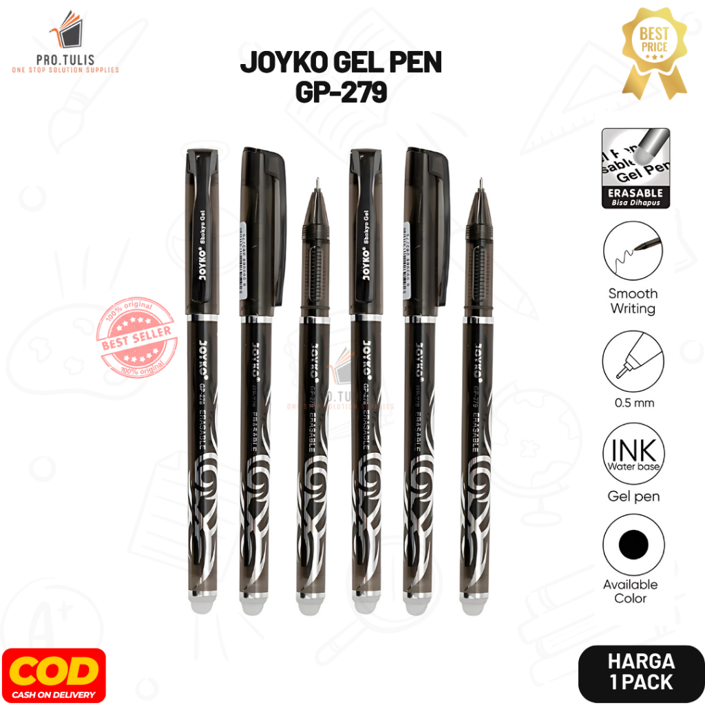 Jual (1Pack/12PCS) Joyko Gel Pen GP-279 Shokyo Gel 0.5 mm / Pulpen Bisa ...