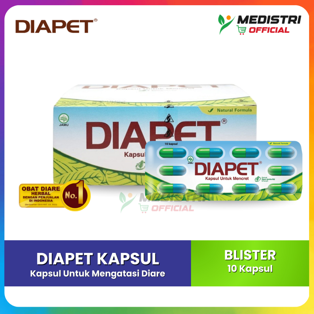 Jual Diapet Tablet Blister 10 Tab Obat Diare Herbal | Shopee Indonesia