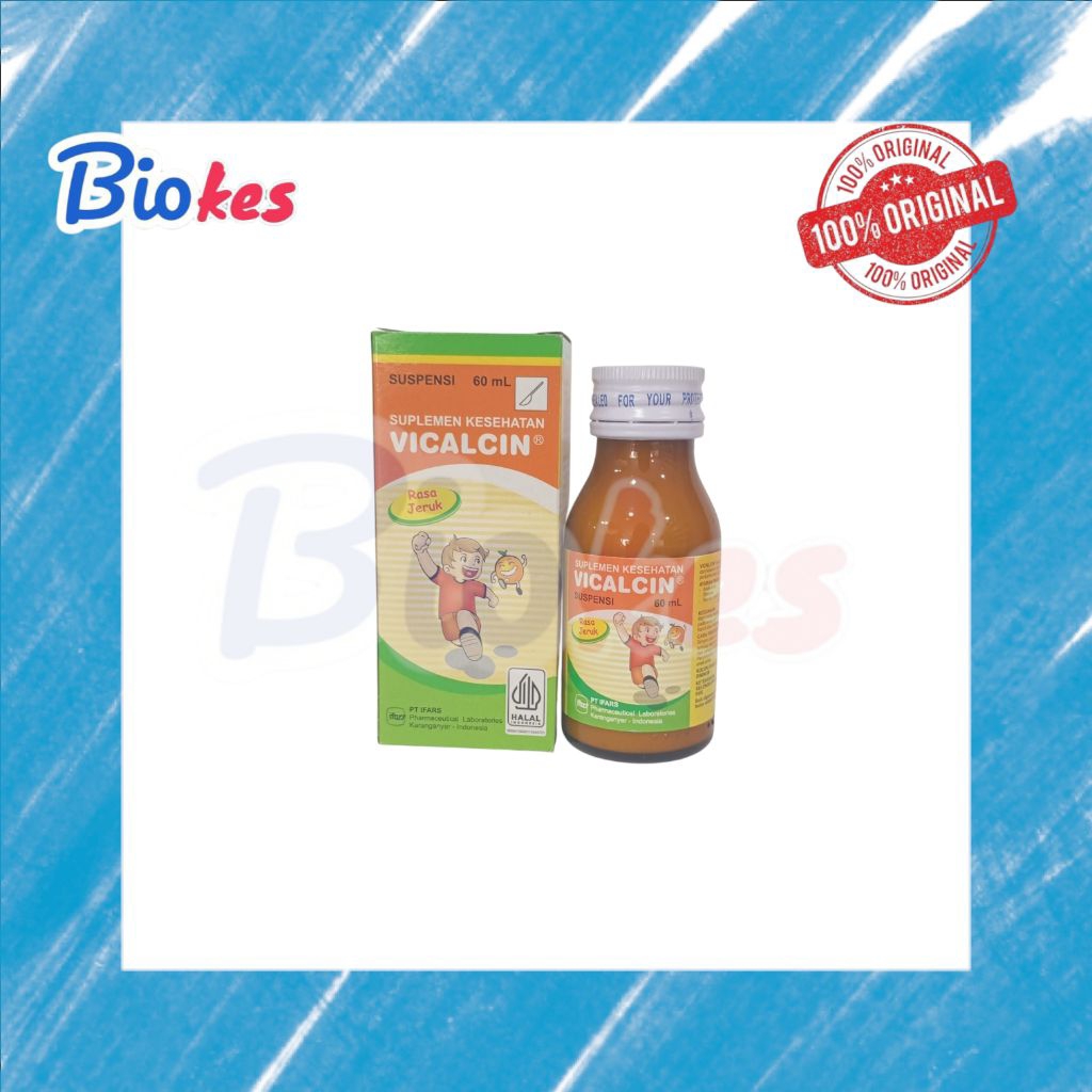Jual VICALCIN SIRUP RASA JERUK 60ML suplemen dan multivitanin anak ...