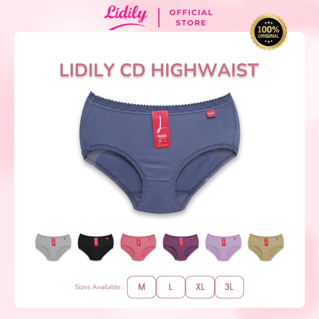 Jual ( 3pc ) CD Lydyly LD 005 | Lidily Celana Dalam Wanita Basic Maxi Karet Semi Renda - Syahfa ...