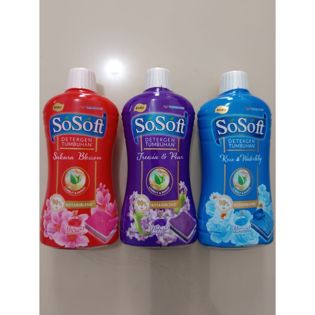Jual So Soft Deterjen Cair 700 ml Detergen Sosoft Sabun Cuci Botol ...