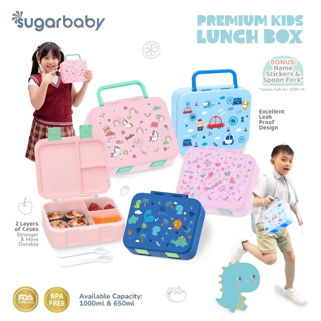 Jual Sugarbaby Premium Kids Lunch Box Anak Kotak Bekal Anti Tumpah ...