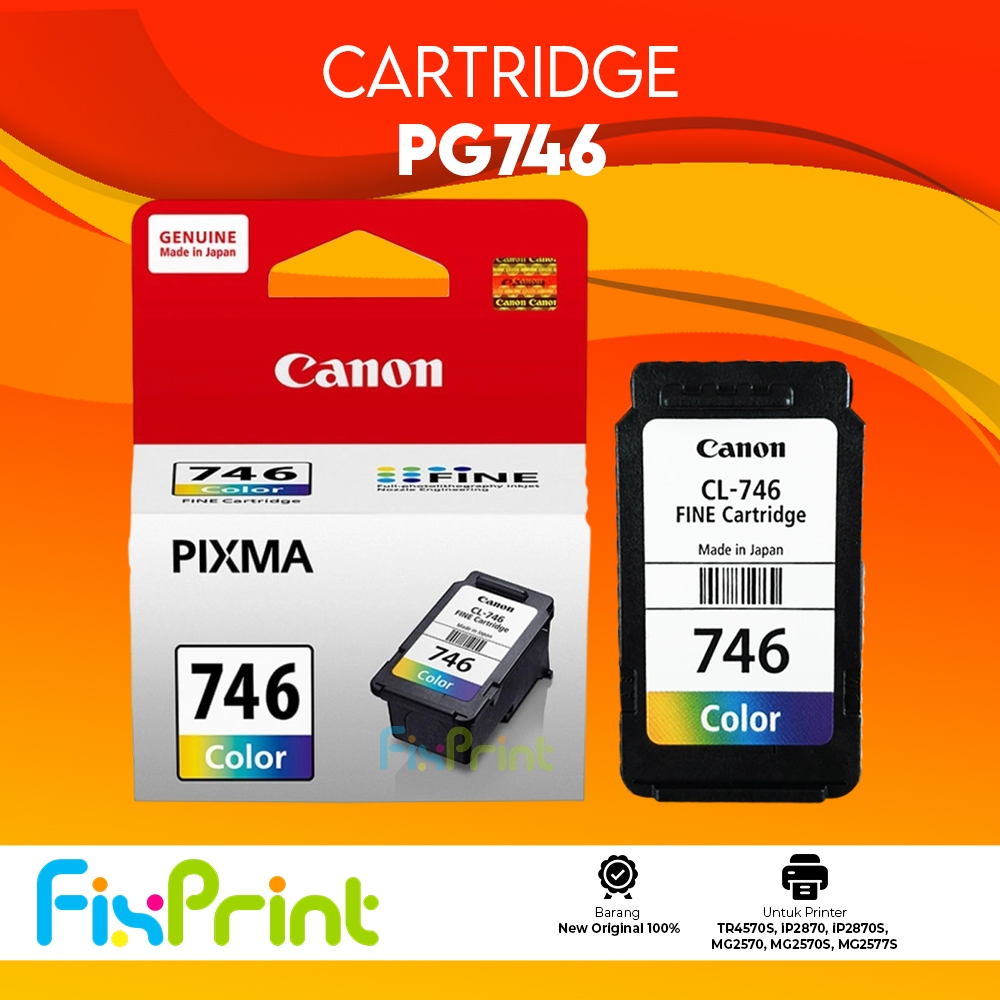 Jual Cartridge Tinta Canon CL746 CL 746 CL-746 Original Printer TR4570s ...