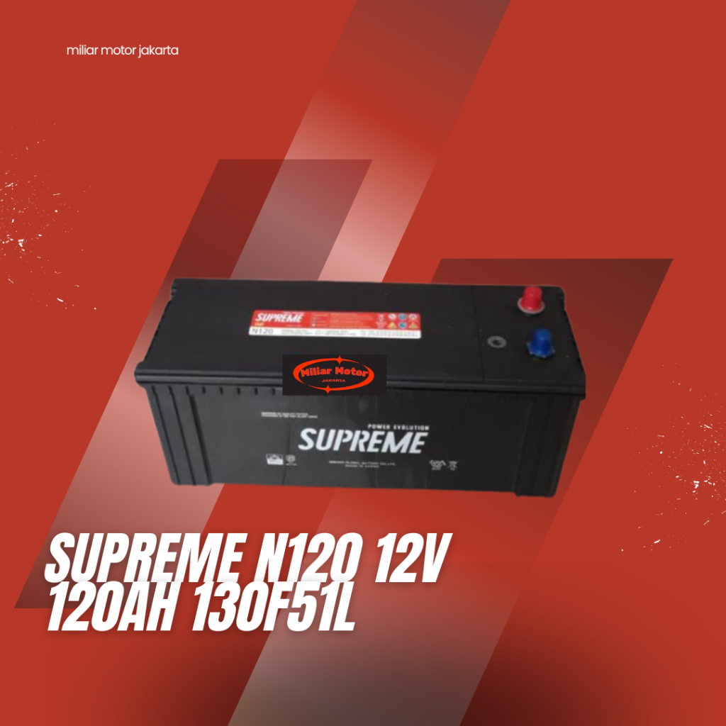 Jual Aki Supreme N120 12V 120Ah Genset Excavator Alat Berat | Shopee Indonesia