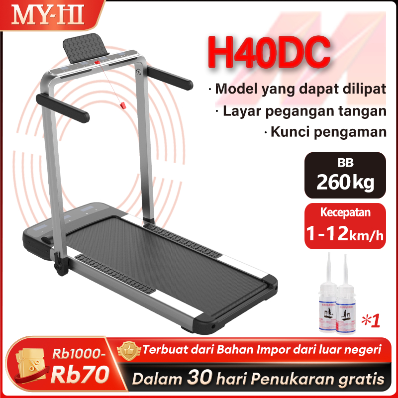 Jual MY-HI Treadmill electric low watt H40DC Treadmill Portable incline ...