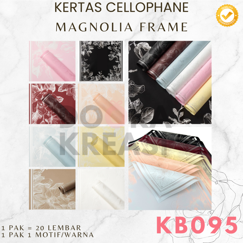 Jual Kertas Cellophane Buket Bunga Magnolia Frame Flower Wrapping Paper ...