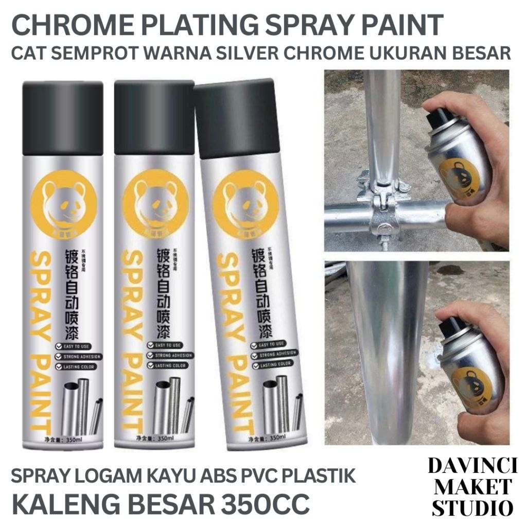 Jual (350cc) Cat Semprot Plating Chrome Panda Warna Mirror Metallic ...