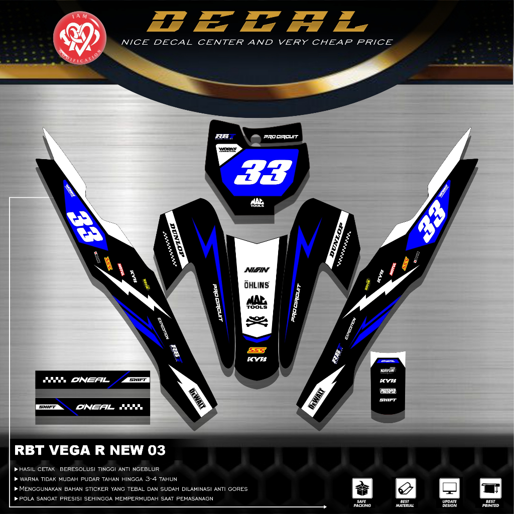 Jual STICKER STRIPING MOTOR SILUMAN VEGA NEW RBT BEBEK MODIF SUPERMOTO ...