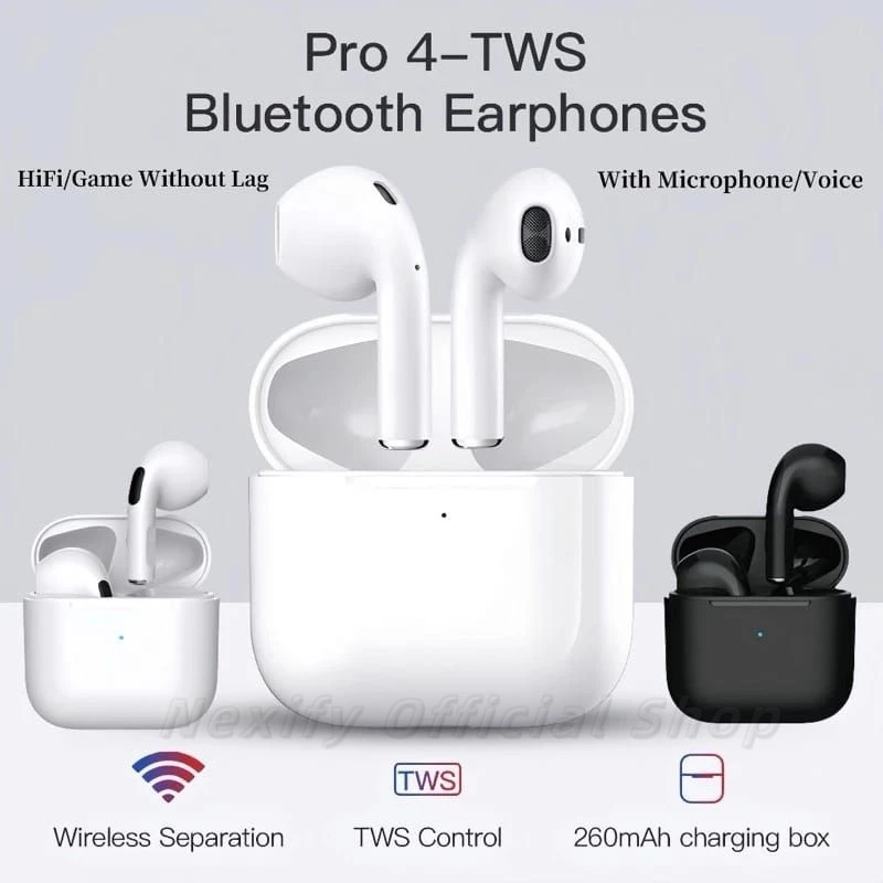Jual TWS-pro 4 Android/ios Mini Bluetooth Headset Bluetooth v5.3 HI-FI ...