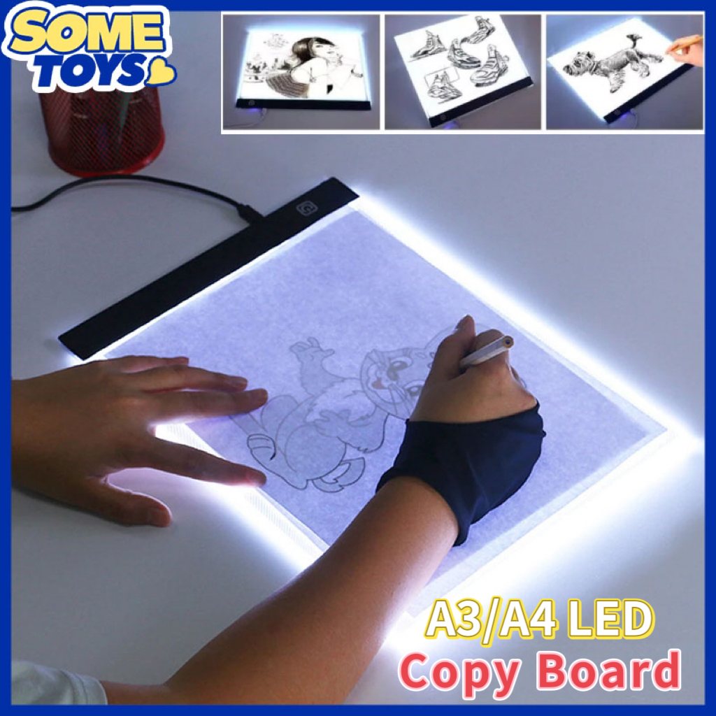 Jual SOME TOY A3/A4 LED Drawing Tracing Board Stensil Board Papan ...