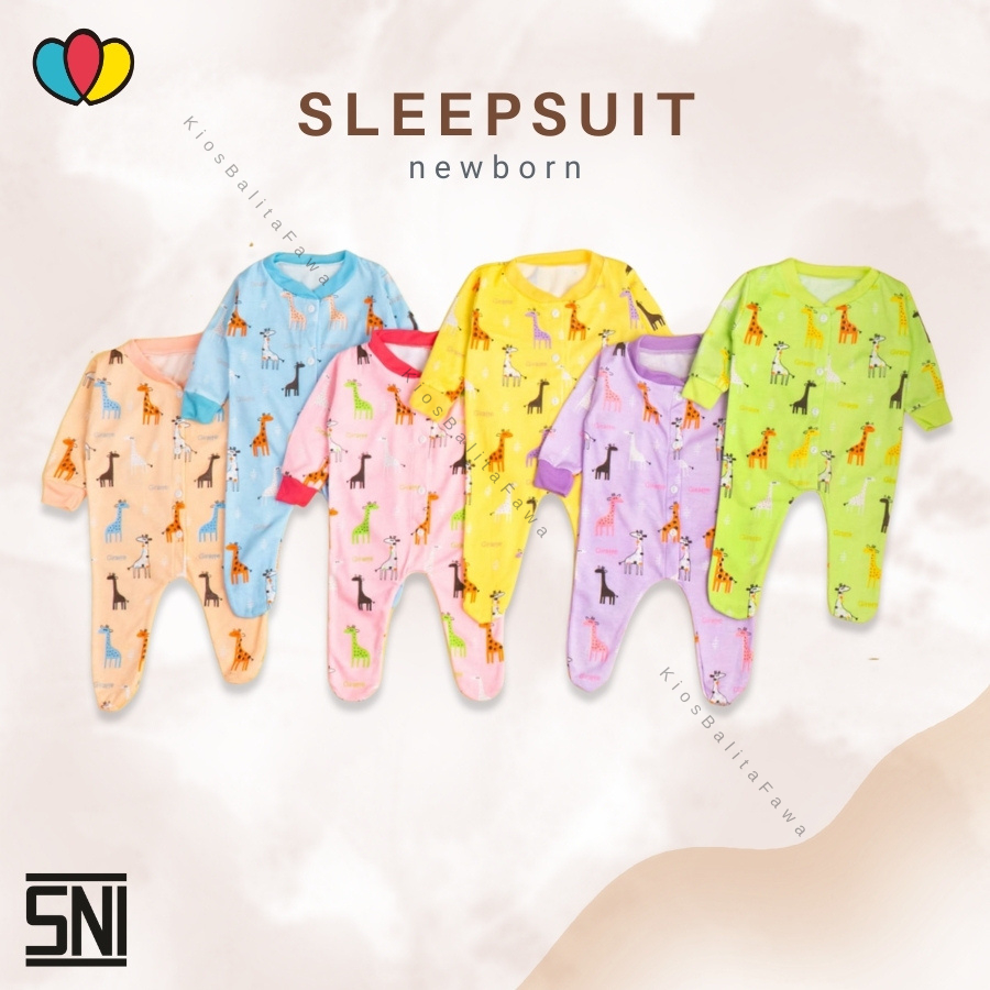 Jual (0-6 Bulan) Sleepsuit Bayi Newborn Tutup Kaki / SNI Bahan Katun ...