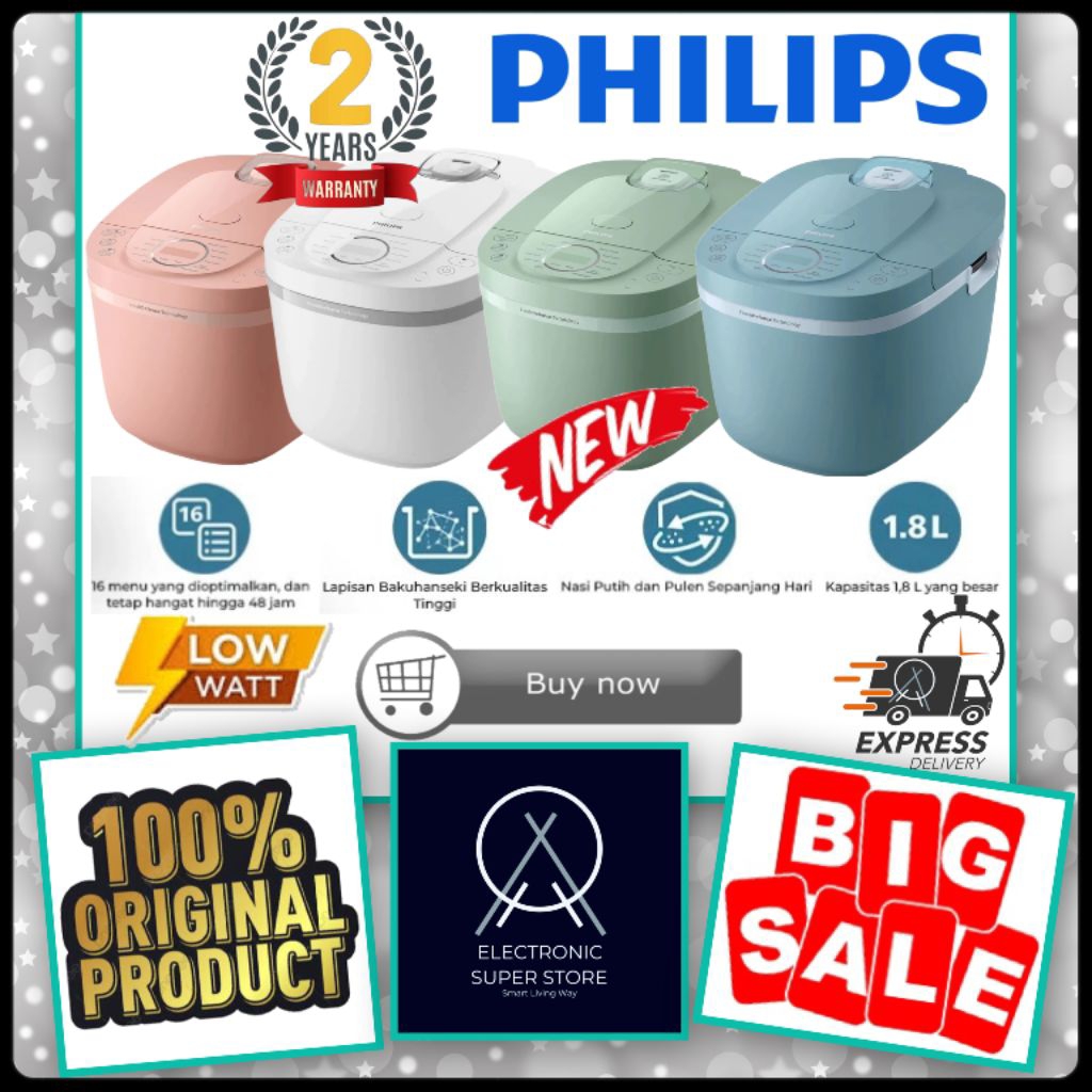 Jual PHILIPS DIGITAL RICE COOKER HD4716 HD-4716 HD 4716 1.8L SMART 3D ...