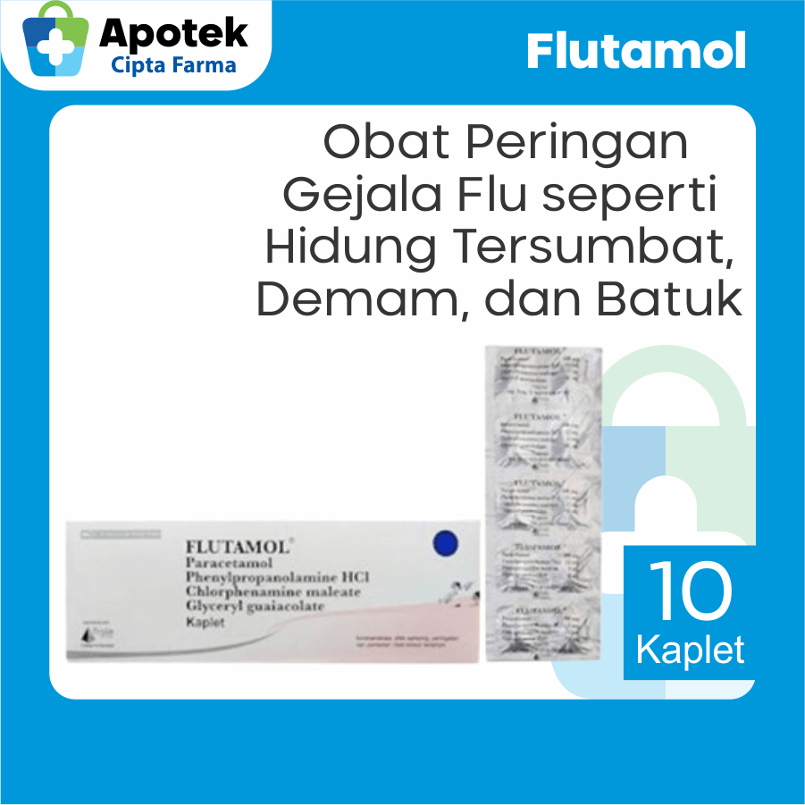 Jual Flutamol 10 Kaplet Paracetamol Parasetamol Guaifenesin Obat Flu ...