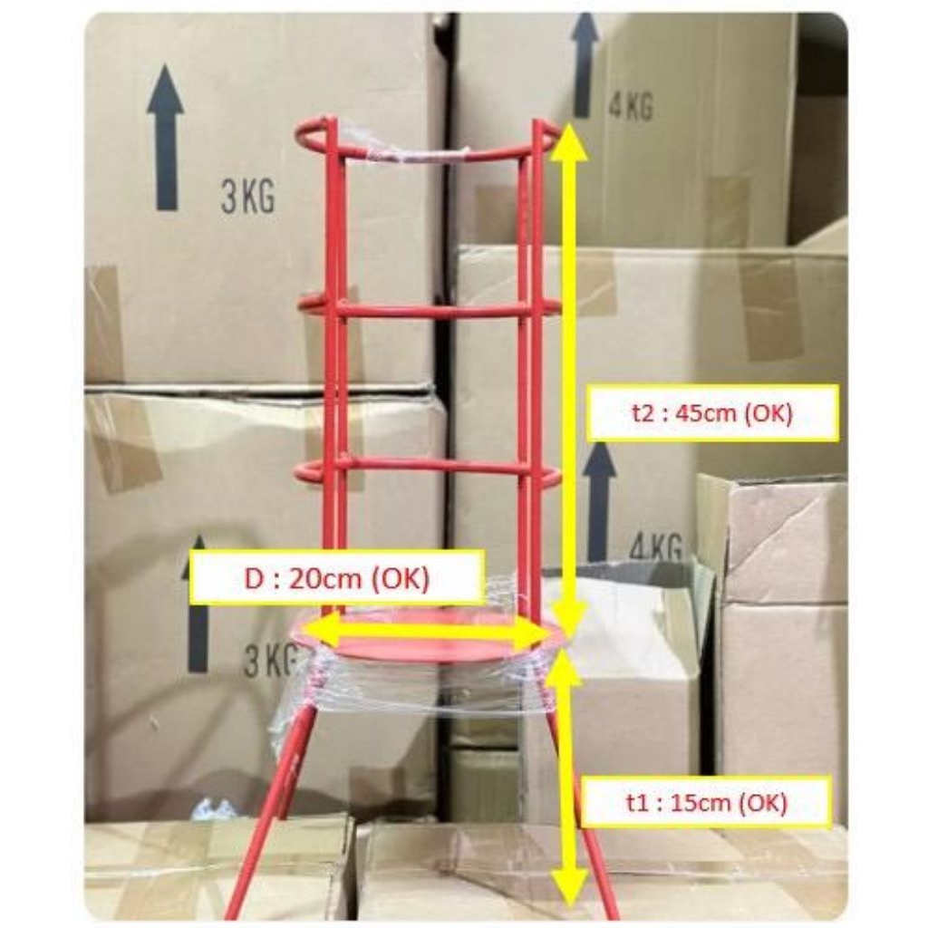 Jual rak apar kap 15 kg diameter 20 cm bahan besi padat 12 mm | Shopee ...