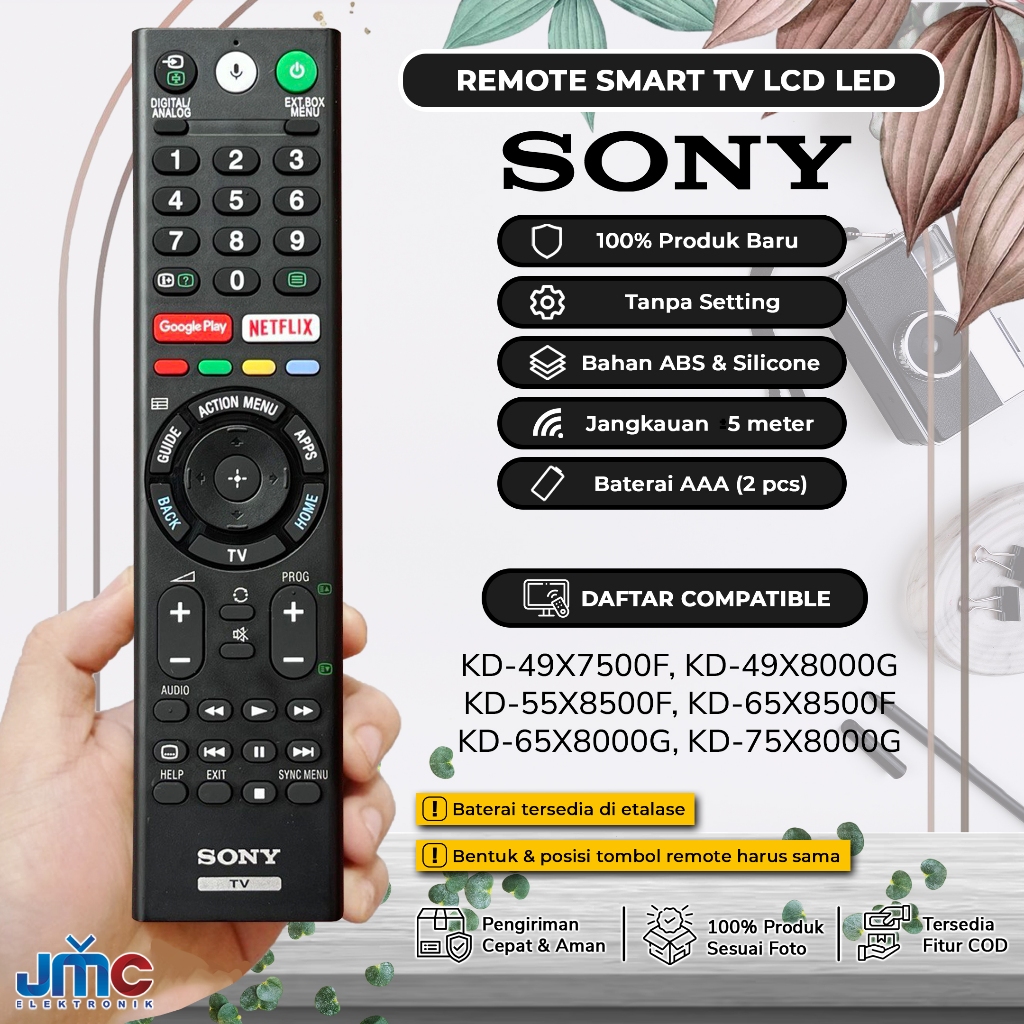 Jual Remote Remote TV RMP-310P For Sony TV KD-49X7500F KD-49X8000G KD ...