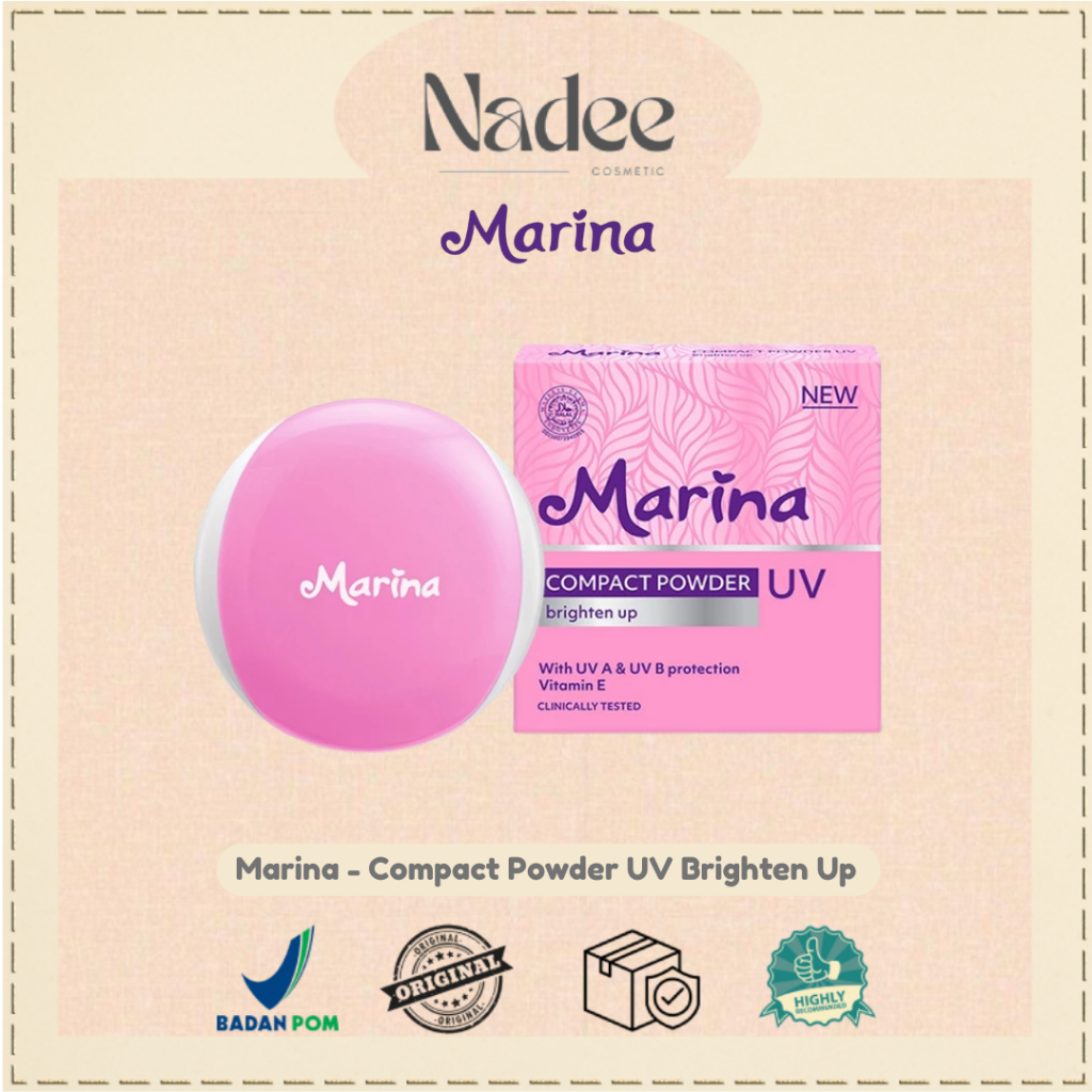 Jual MARINA COMPACT POWDER UV BRIGHTEN UP ( 12 g ) - Bedak Padat with ...