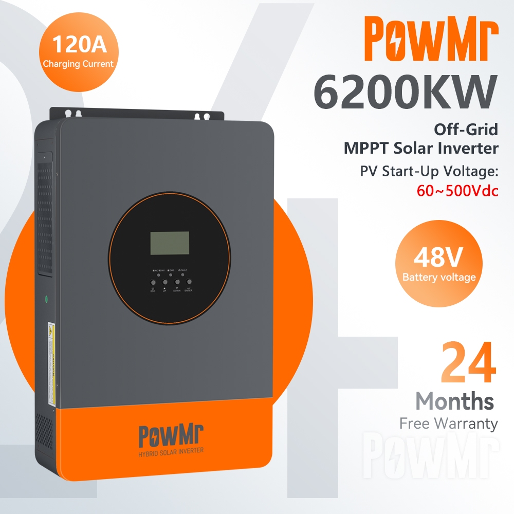 Jual PowMr 6.2KW Parallel Solar Inverter 500Vdc Max Pv Input Supports ...