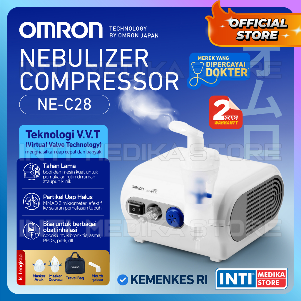 Jual OMRON - Nebulizer Compressor NE C28 | Alat Terapi Uap Pernafasan | Shopee Indonesia