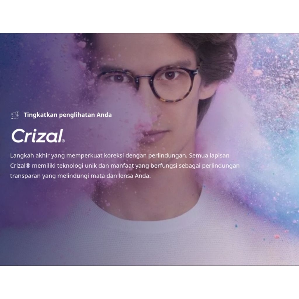 Jual Lensa Kacamata Crizal Clear With BlueUV Capture Original | Shopee ...