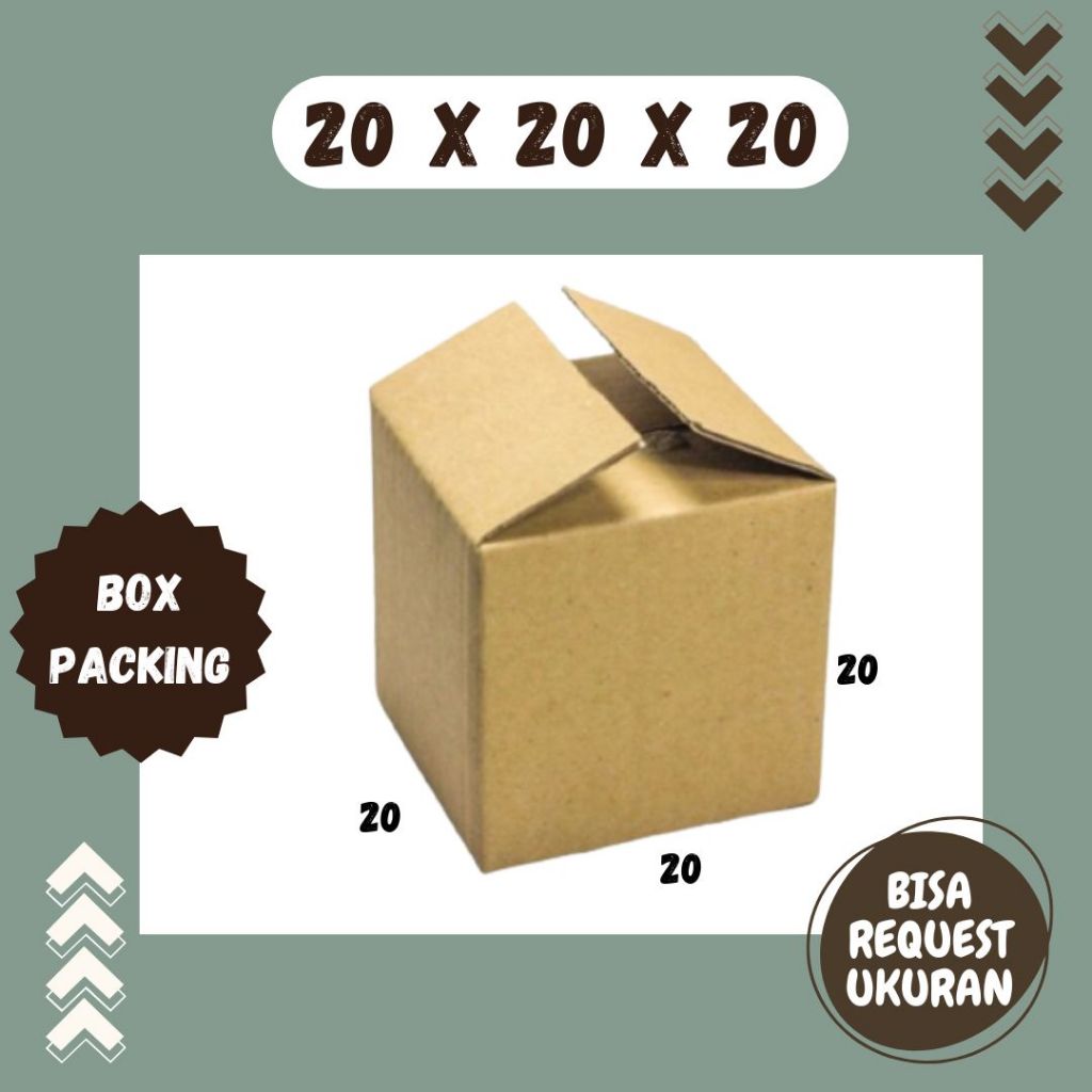 Jual Box 20x20x20 Kardus A1 Packing Karton Dus Kotak Kemasan Obat ...