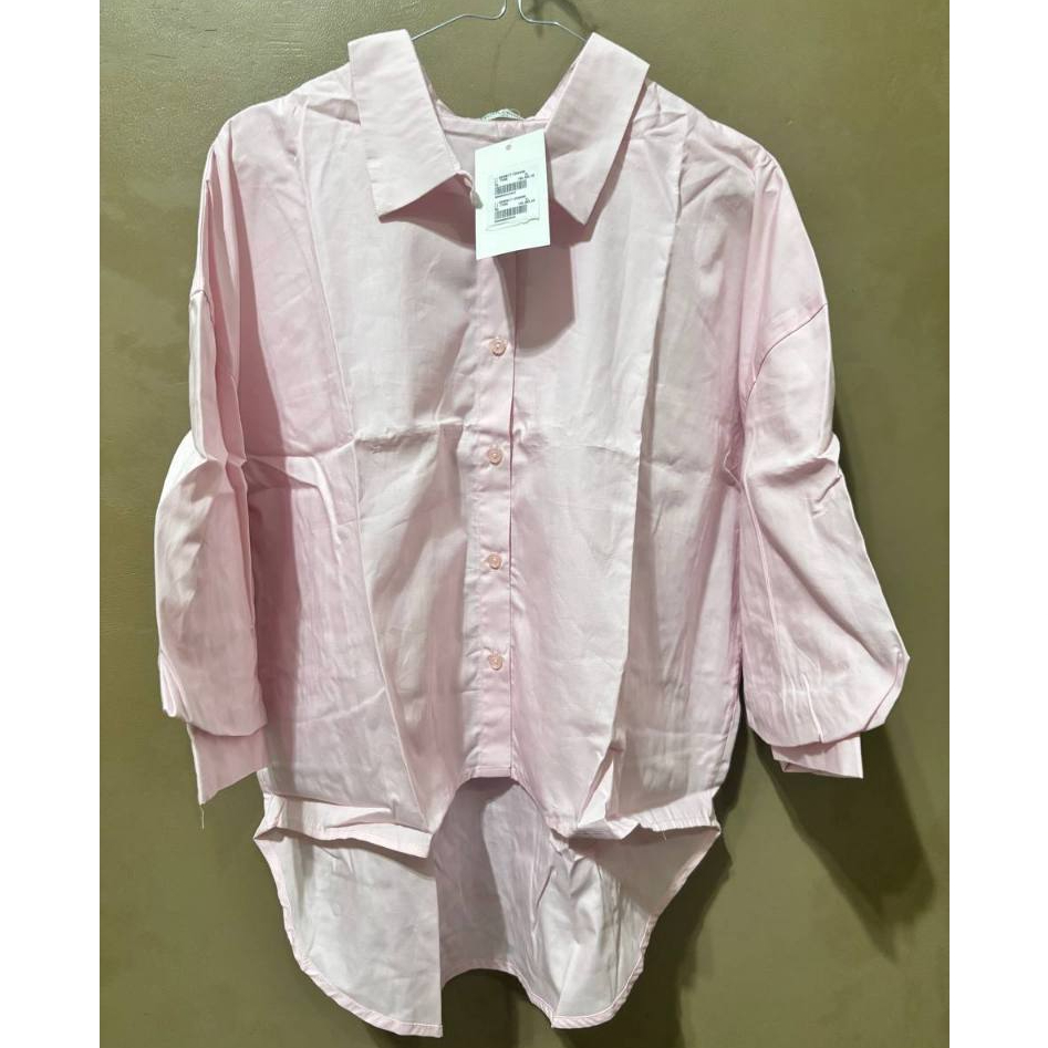 Jual COLORBOX Voluminous Short Sleeve Blouse Lt. Pink | Shopee Indonesia