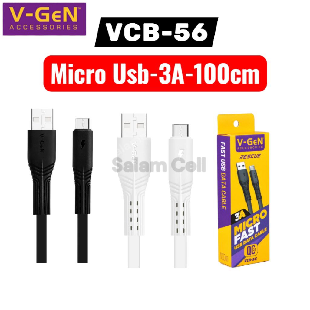 Jual Kabel Data Micro Usb V-Gen VCB-56 3A Fast Charging Vgen VCB 56 ...
