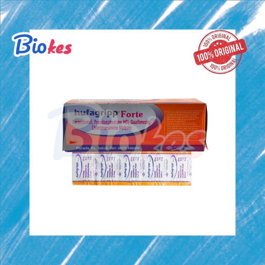 Jual HUFAGRIPP FORTE TABLET PERBOX obat flu dan batuk | Shopee Indonesia