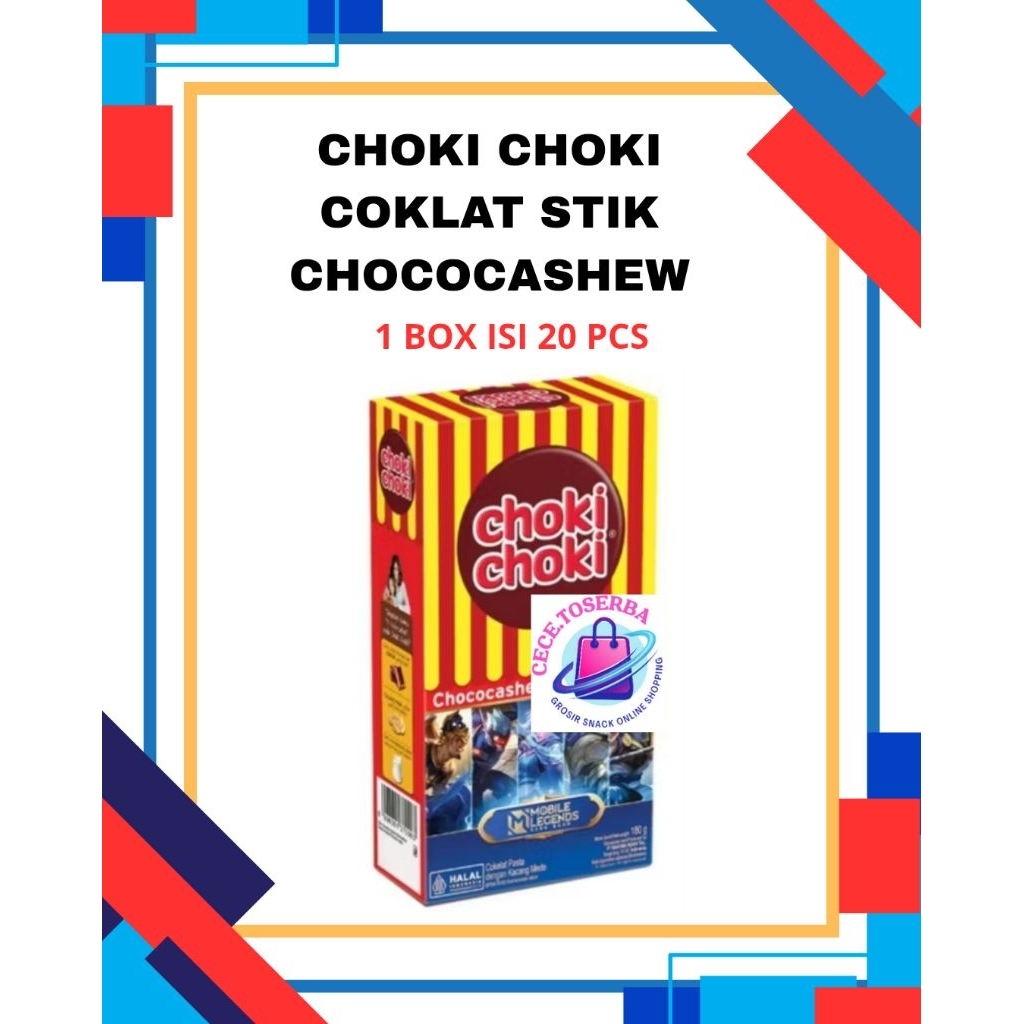 Jual CHOKI CHOKI COKLAT CASHEW 9GR X 20 PCS | Shopee Indonesia