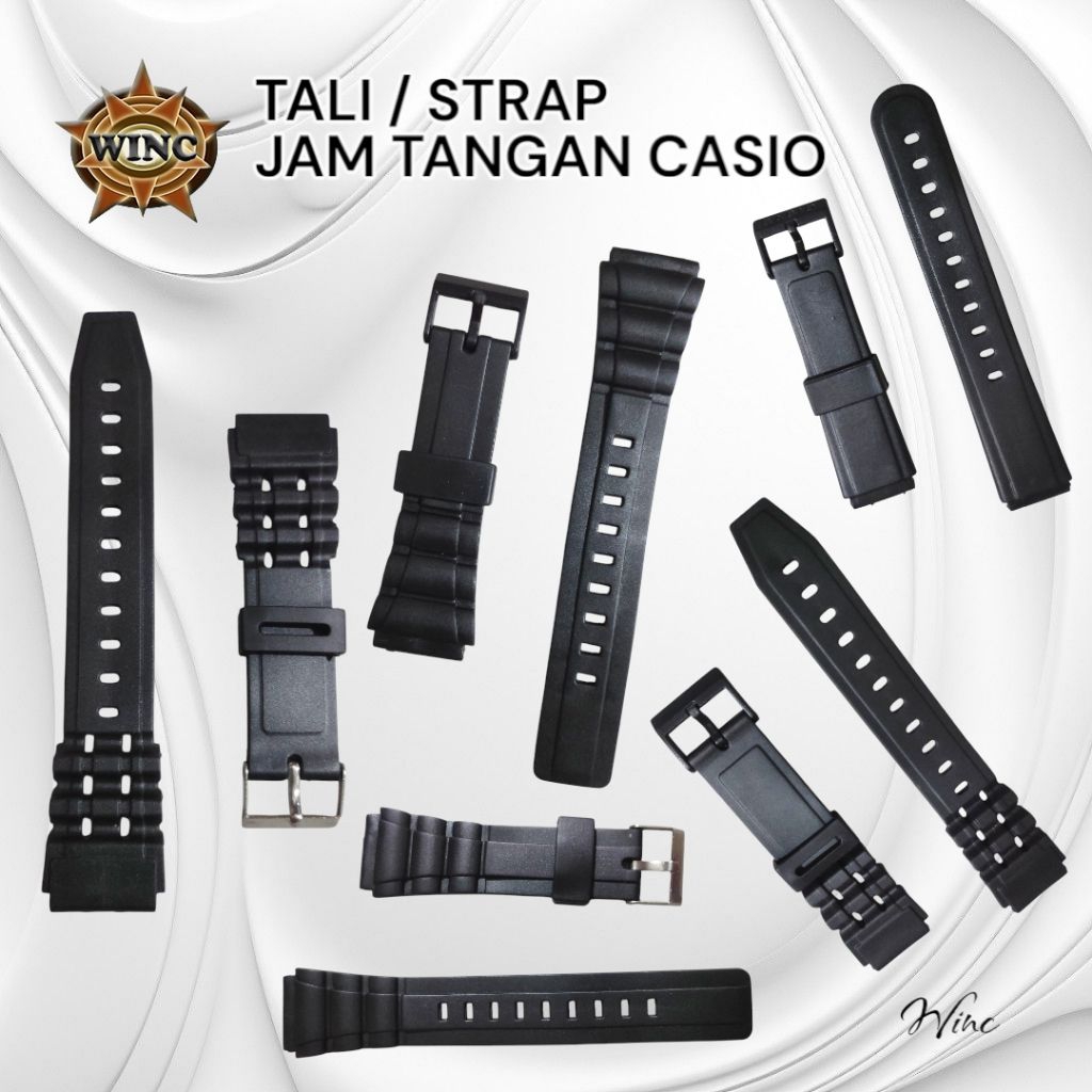 Jual Strap Tali Jam Tangan Casio Tali Rubber Hitam | Shopee Indonesia