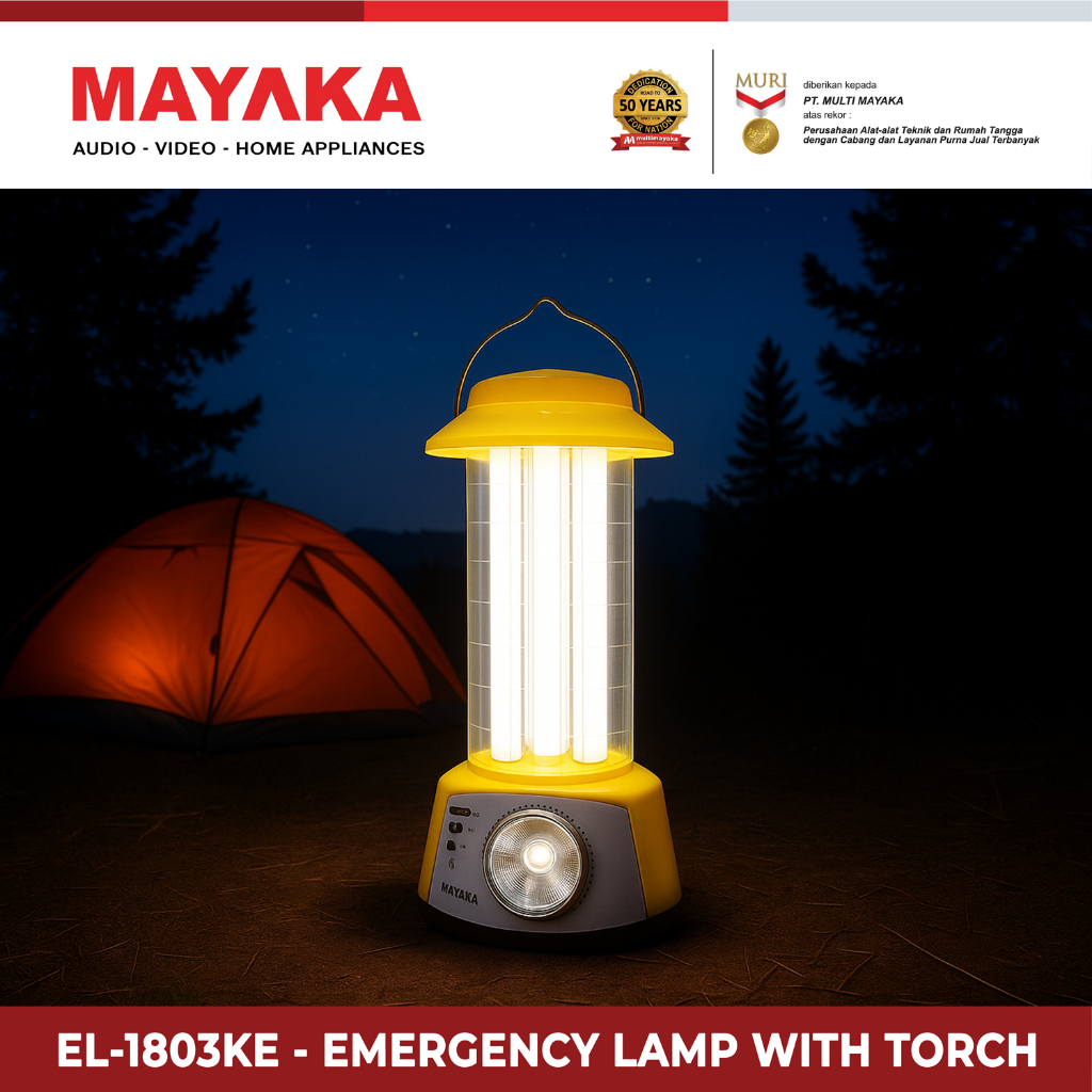 Jual Mayaka Lampu Emergency Tabung 3x10W + Senter Torch Rechargeable ...