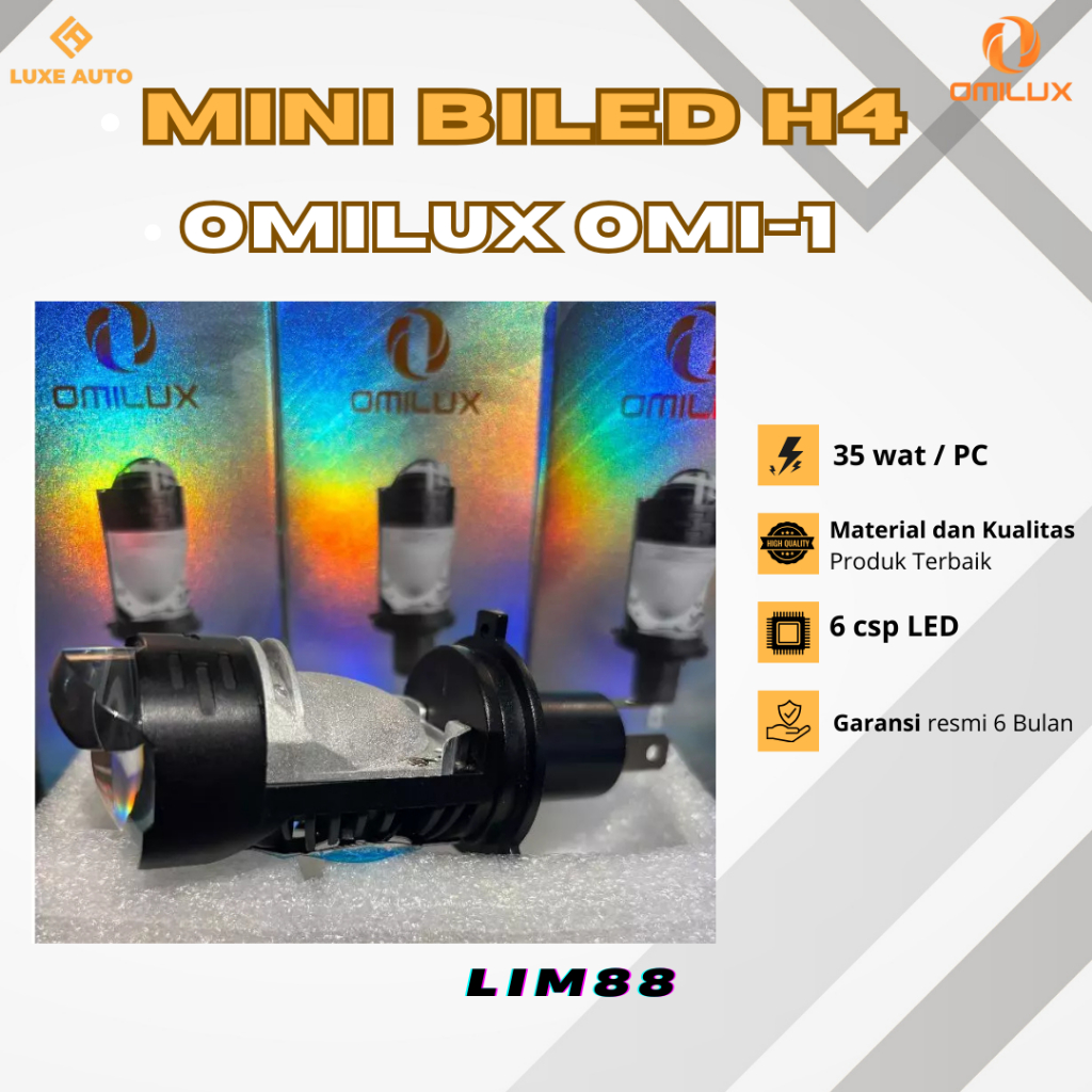 Jual Mini Biled H4 OMILUX OMI-1 LAMPU MOBIL MOTOR PNP LASER | Shopee ...