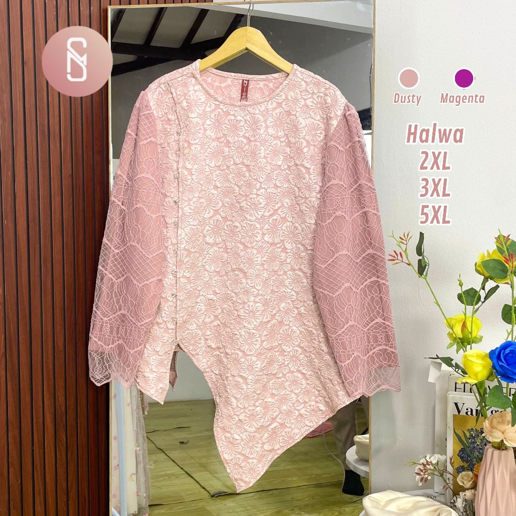 Jual Myshawl Halwa Kebaya Jumbo Kebaya Bigsize Outer Brukat Jumbo Outer ...