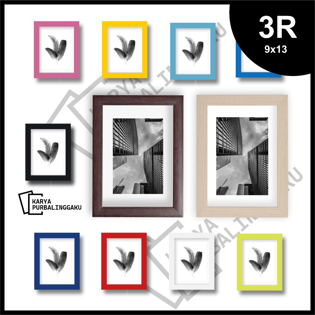 Jual Bingkai Foto 3R Minimalis 9x13 Frame dengan Kaca | Shopee Indonesia