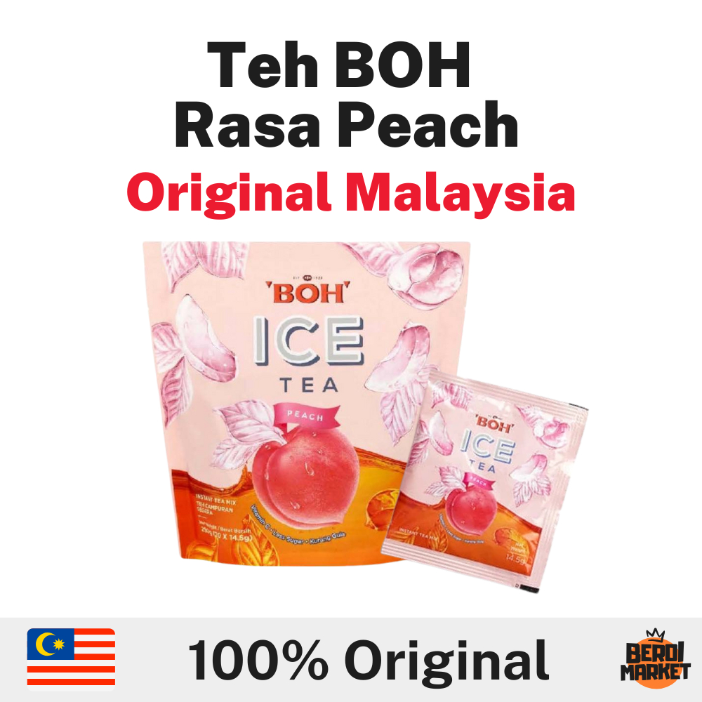 Jual Teh BOH Rasa Peach Ice Tea Original Malaysia | Shopee Indonesia