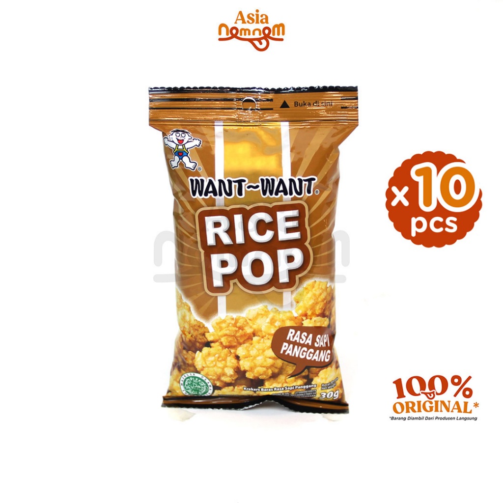 Jual Want-Want Rice Pop 30gr - Beef Flavor ( 10 Pcs ) | Shopee Indonesia
