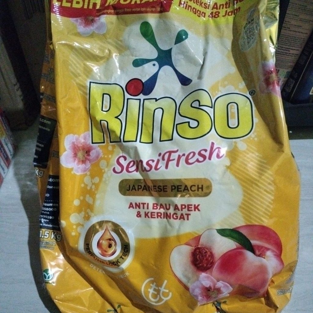 Jual Rinso deterjen bubuk sensi fresh Japanese Peach 1,5kg | Shopee ...