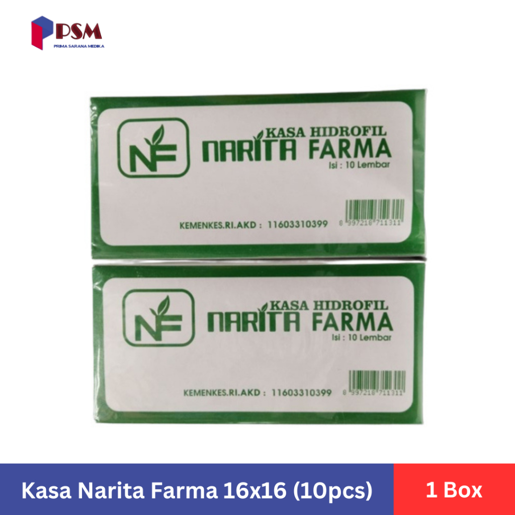 Jual Kasa Hidrofil 16x16cm Narita Farma 10pcs/box / Kasa Steril ...