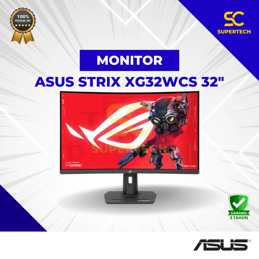 Jual LED MONITOR ASUS ROG STRIX XG32WCS (32"/VA/Curved/QHD/180Hz/1ms ...