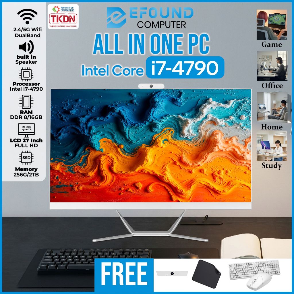 Jual eFound PC All-in-One Intel Core i7-4790 – Super Tipis, Full HD 27 ...