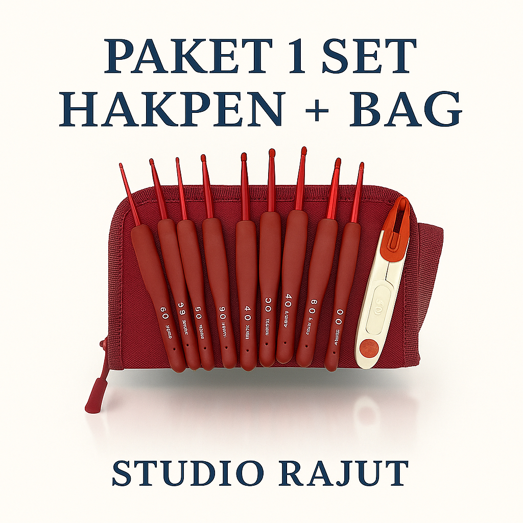 Jual STUDIO RAJUT - PAKET 1 SET HAKPEN KARET RED SERIES RAJUT CROCHET ...