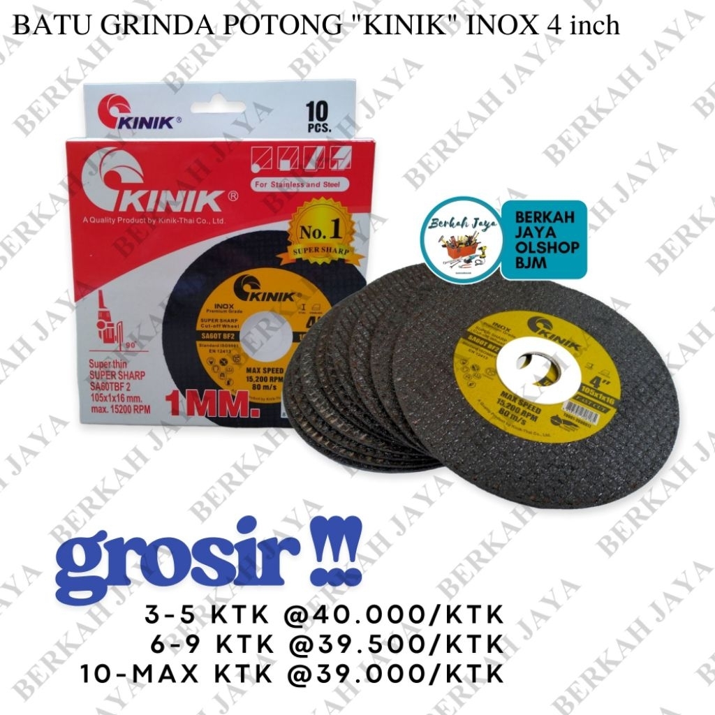 Jual KINIK Mata Gurinda Batu Gerinda Grinda Potong KINIK INOX 4 INCH ...