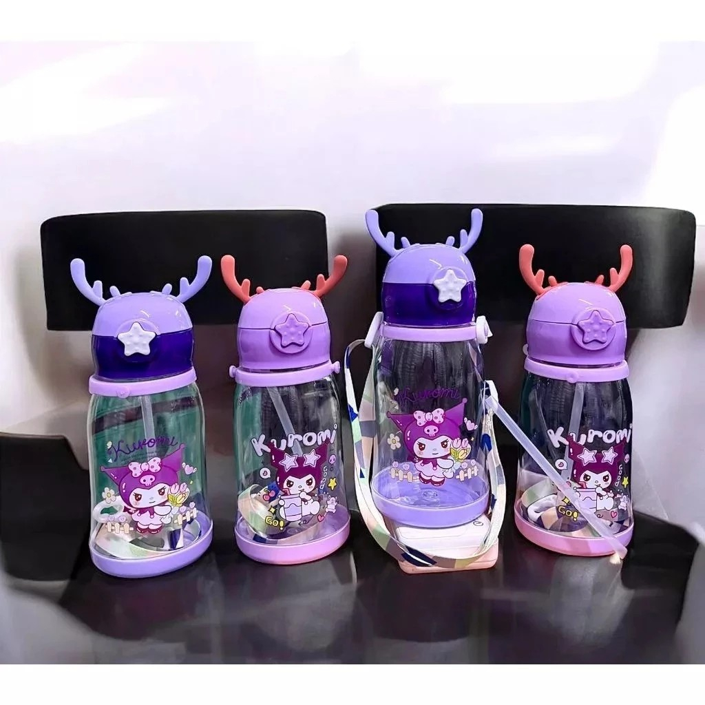 Jual Botol Minum Anak Motif Tali Panjang Kuromi 650ml/ Botol Minum Anak ...