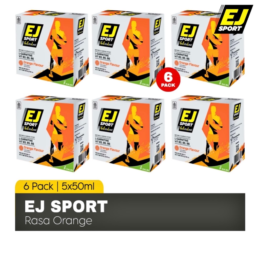 Jual EJ Sport Gel Orange 6 Pack (30 Tube) | Shopee Indonesia