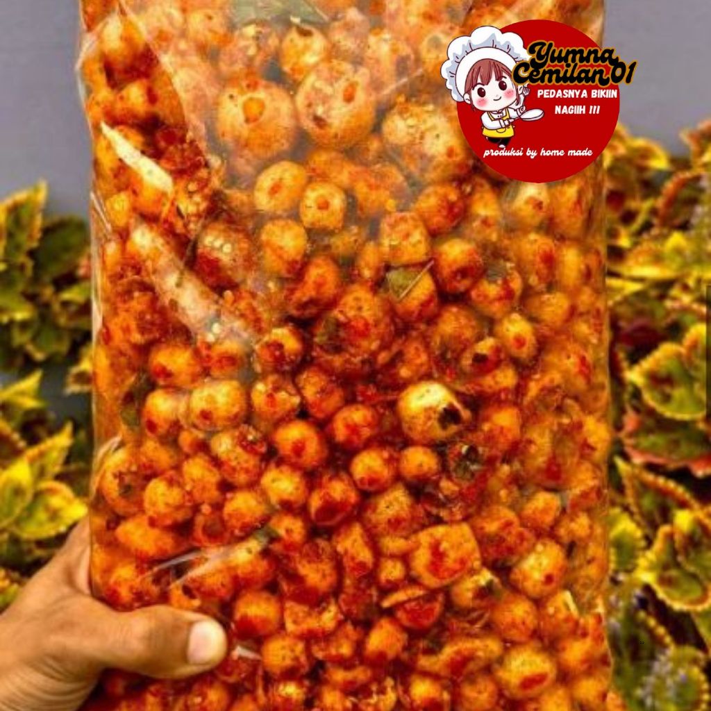 Jual CIMOL KERING PEDAS DAUN JERUK Basreng/ViralSEBLAK MIX pedas daun ...