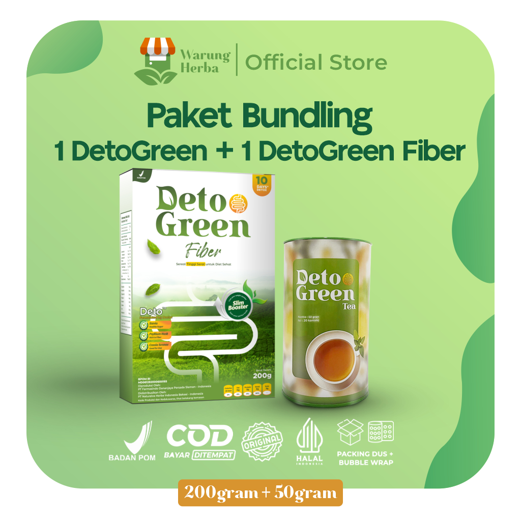 Jual [BUNDLING] 1 DETOGREEN 1 DETOGREEN FIBER | Shopee Indonesia