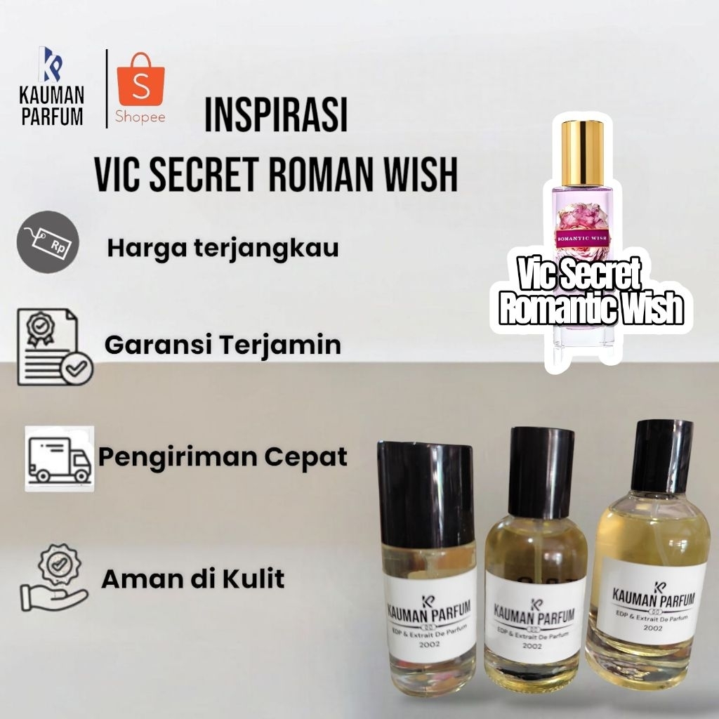 Jual Kauman Parfum Refill Inspired Romantic Wish Vic Secret Aroma Fruity Floral Parfum Wanita ...