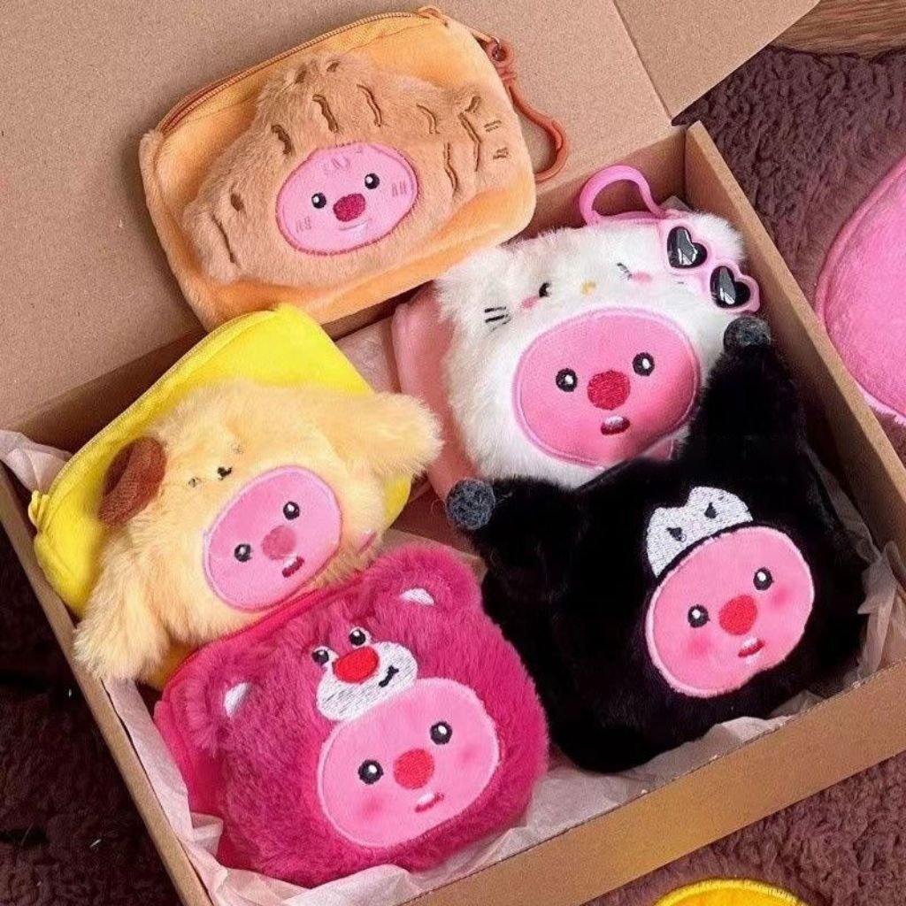 Jual (PK001) Loopy coin wallet key chain | Dompet koin karakter lucu ...