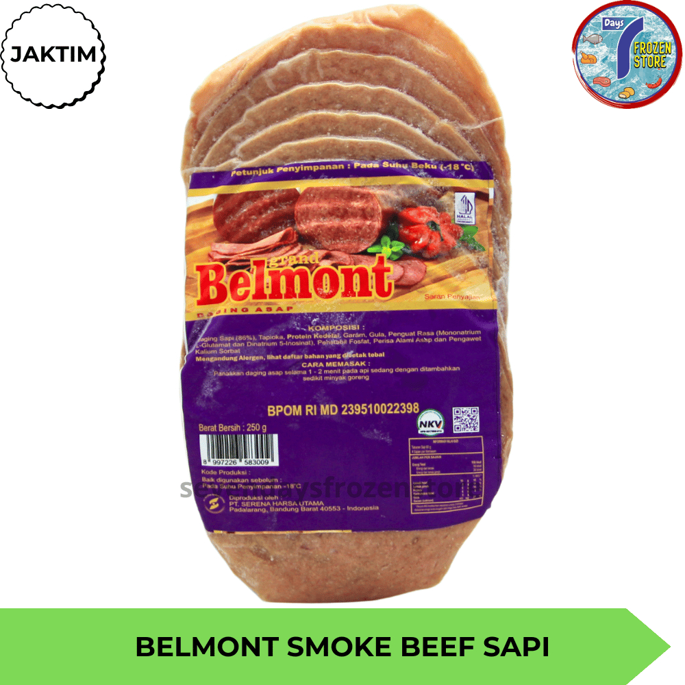 Jual Smoke Beef Sapi Belmont Beku Frozen Kemasan 250 Gr | Shopee Indonesia